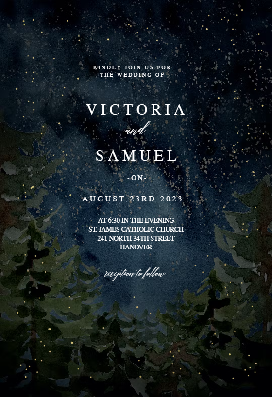Magical Forest - Wedding Invitation Template (Free) | Greetings Island