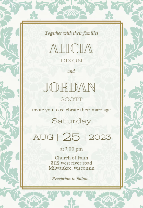 Rustic Frame - Wedding Invitation Template (Free) | Greetings Island