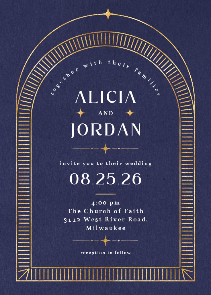 Sculptured Simplicity - Wedding Invitation Template | Greetings Island