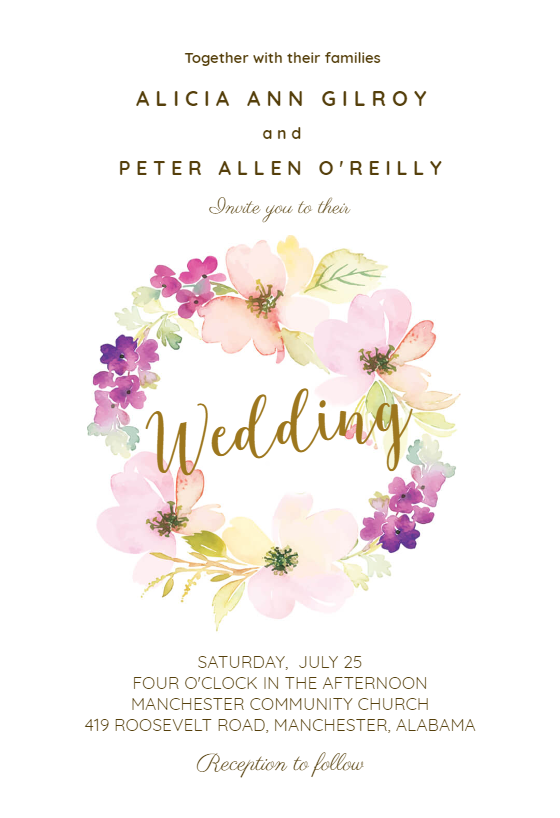 Dotted Circle - Wedding Invitation Template (free) | Greetings Island