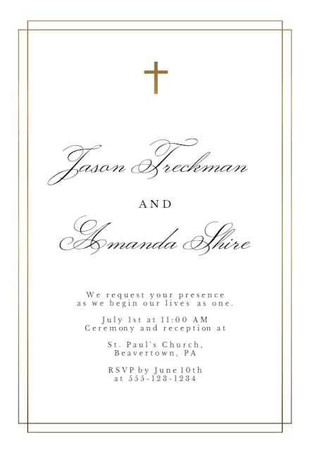 Simple - Wedding Invitation Template (Free) | Greetings Island