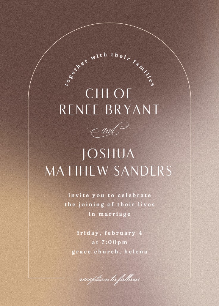 Simply Golden - Wedding Invitation Template (Free) | Greetings Island