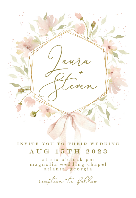 Soft Floral - Wedding Invitation Template | Greetings Island