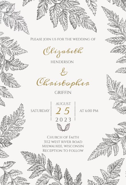 Stunning Rustic - Wedding Invitation Template (Free) | Greetings Island