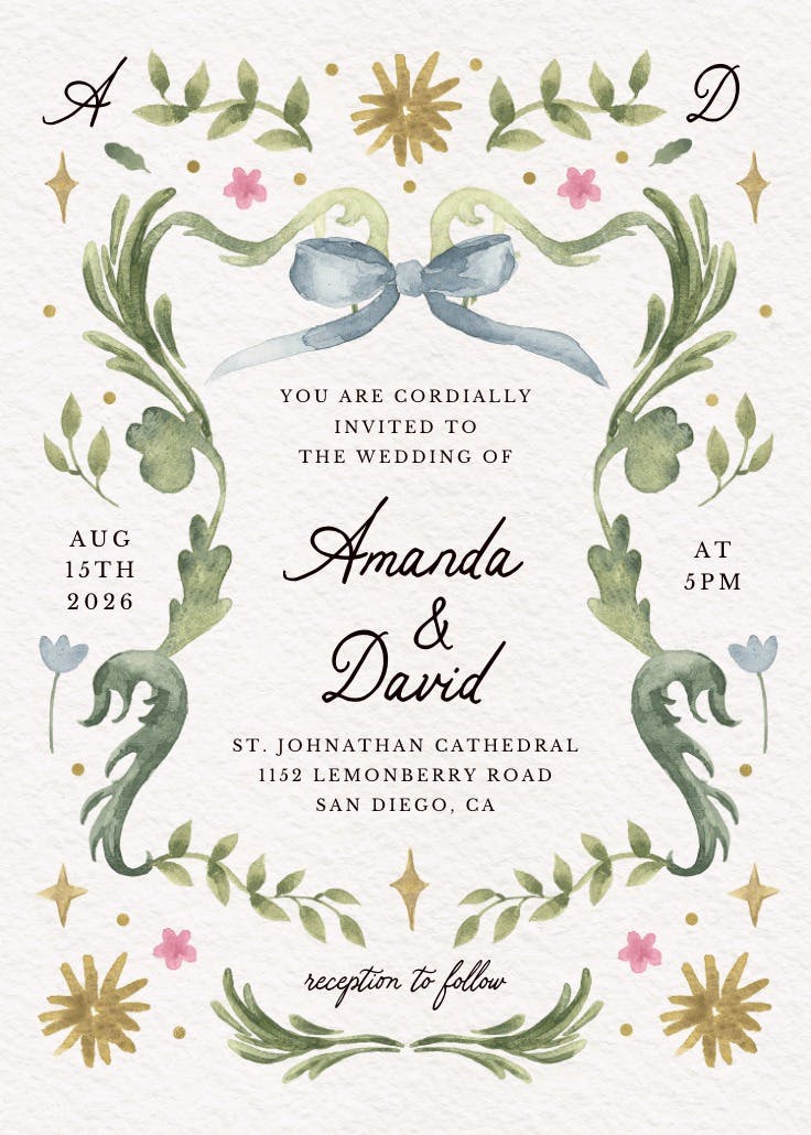 Sunny Atrium - Wedding Invitation Template (Free) | Greetings Island