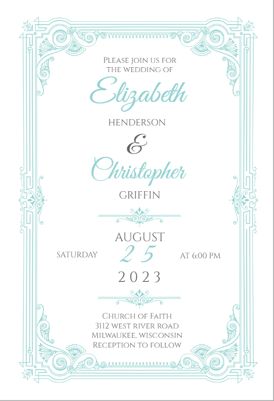 Vintage Frame - Wedding Invitation Template (Free) | Greetings Island