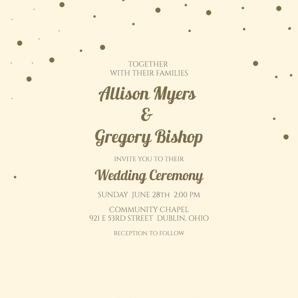 Wedding Fonts - Wedding Invitation Template (Free) | Greetings Island