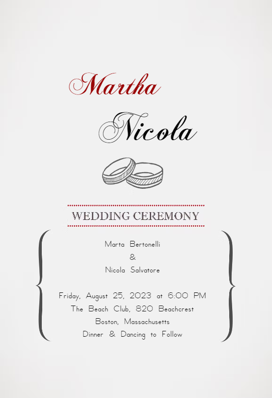 Wedding Rings - Wedding Invitation Template (Free) | Greetings Island