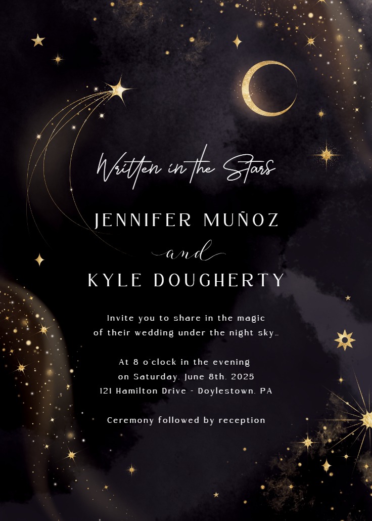 Written in the Stars - Wedding Invitation Template | Greetings Island