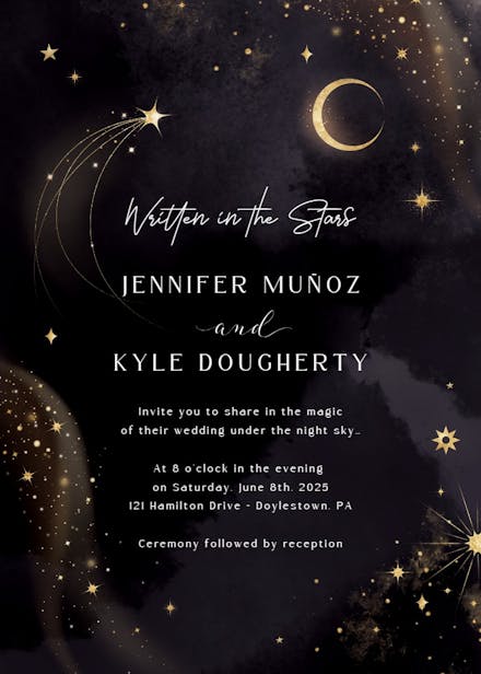 Written In The Stars - Wedding Invitation Template | Greetings Island