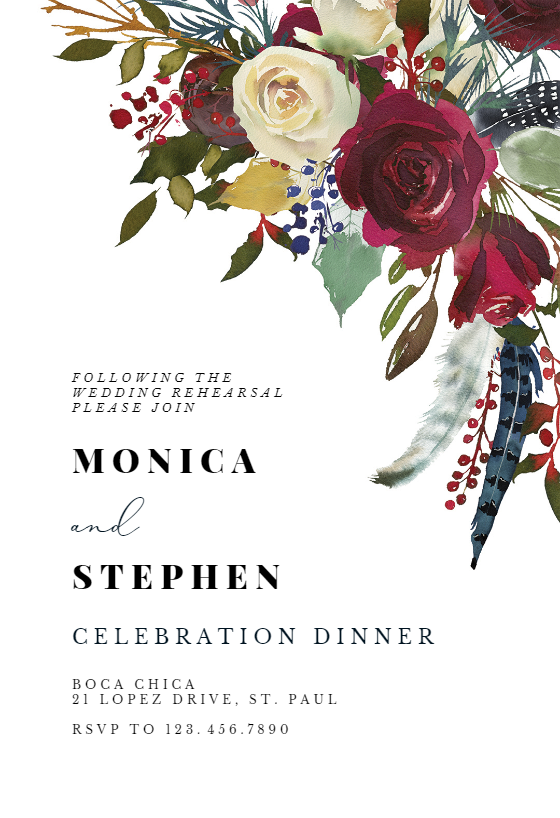 Dutch bouquet - Rehearsal Dinner Party Invitation Template | Greetings ...
