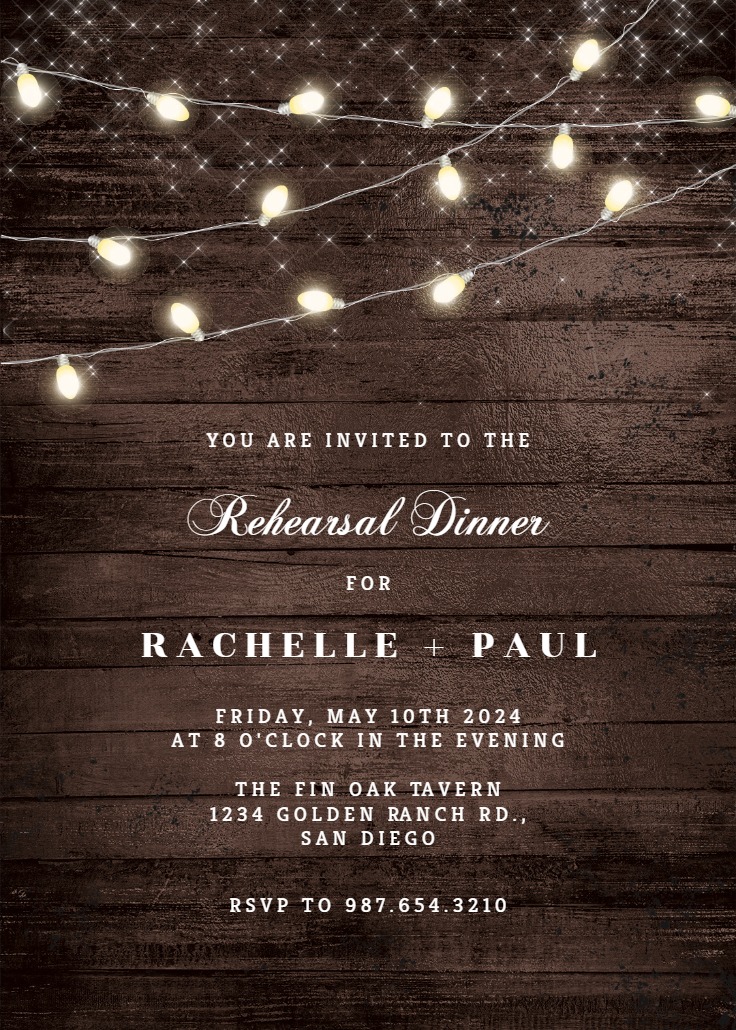 Floral pine - Rehearsal Dinner Party Invitation Template | Greetings Island
