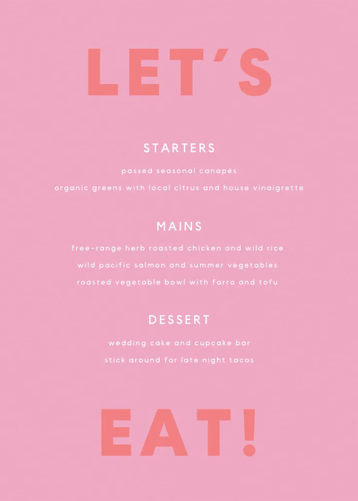 Let's Eat - Menu Template (Free) | Greetings Island