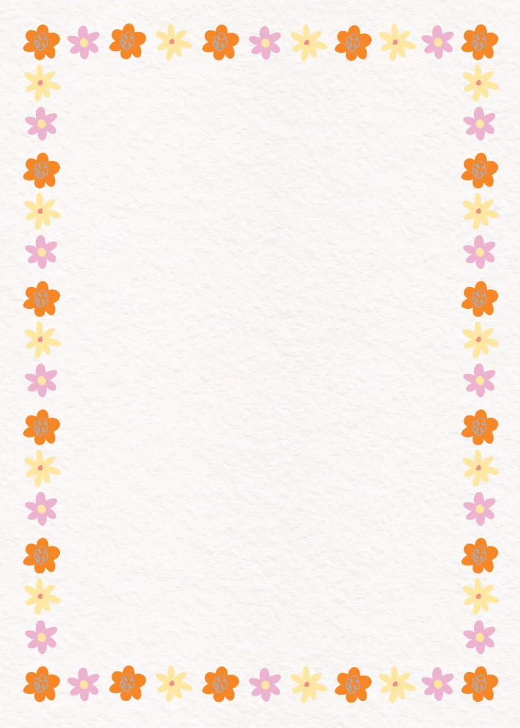 Flower Frame - Page Borders (Free) | Greetings Island