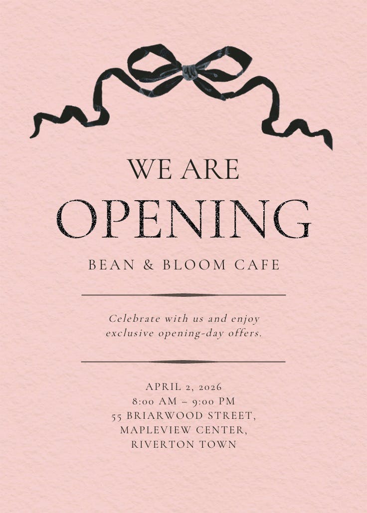 Black Ribbons - Business Poster Template | Greetings Island