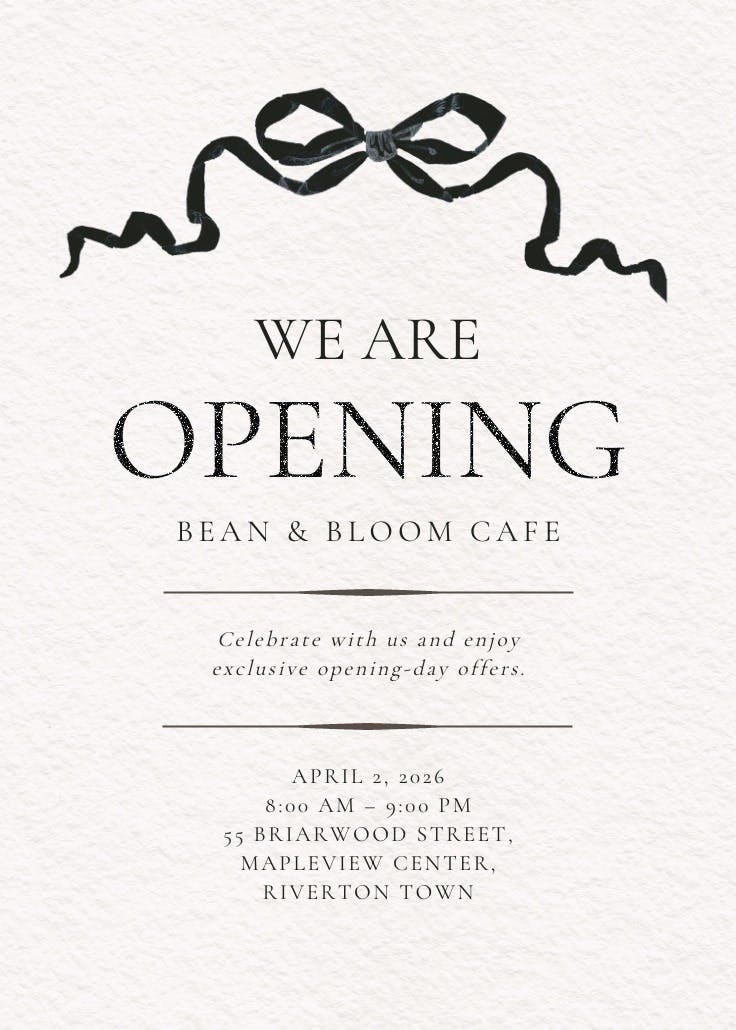 Black Ribbons - Business Poster Template | Greetings Island