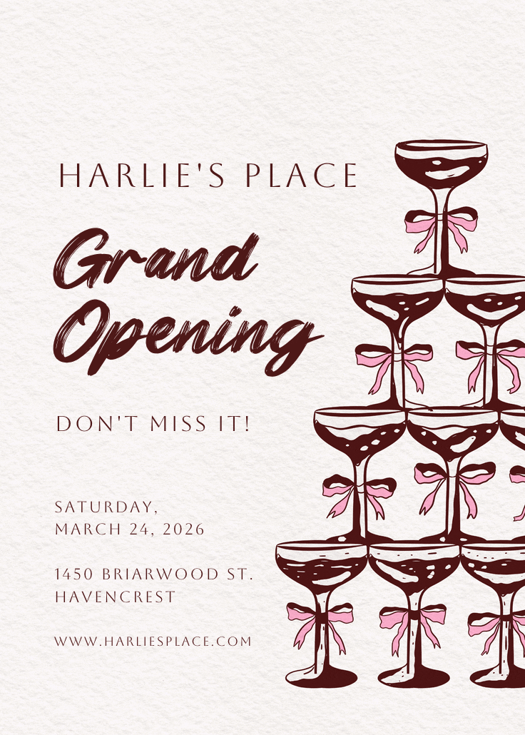 Champagne Tower - Events Poster Template | Greetings Island