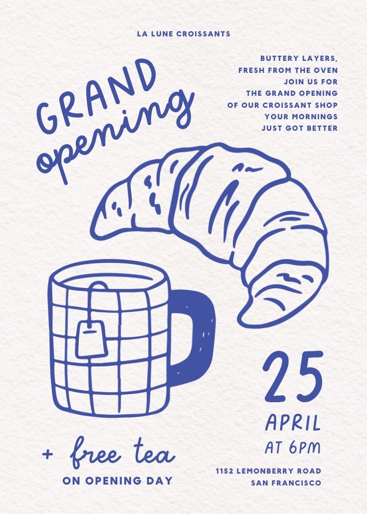 Croissant - Business Poster Template (Free) | Greetings Island