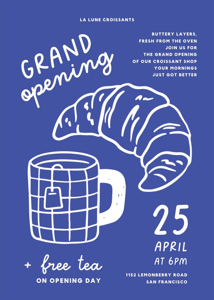 Croissant - Business Poster Template (Free) | Greetings Island