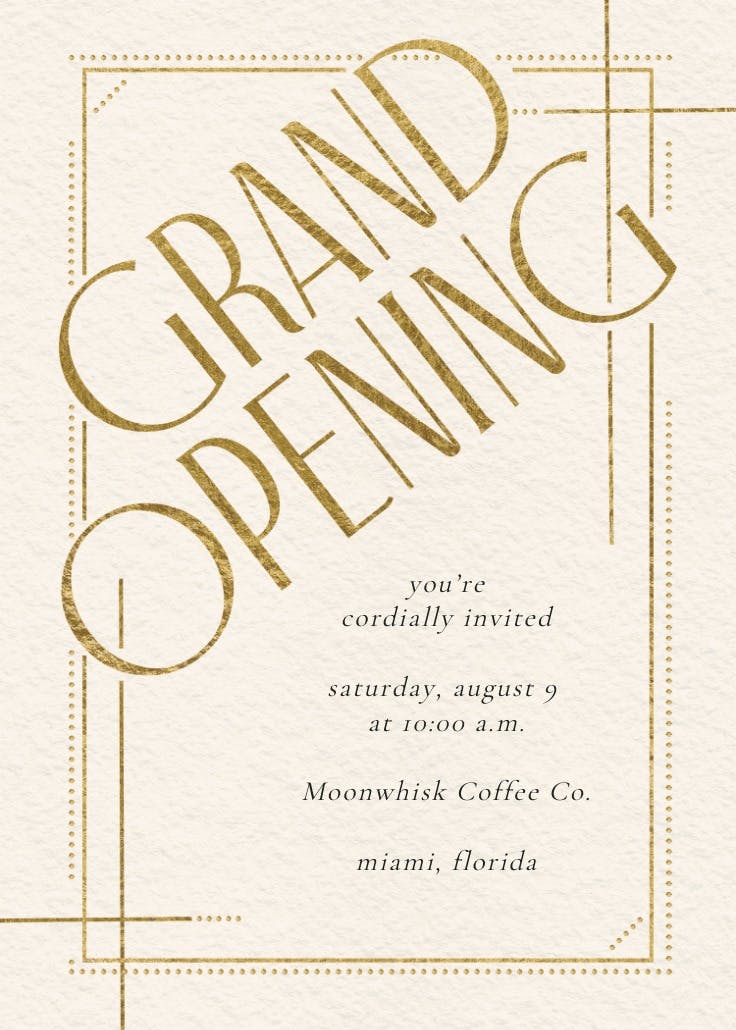 Geometric Flow - Grand opening Poster Template (Free) | Greetings Island
