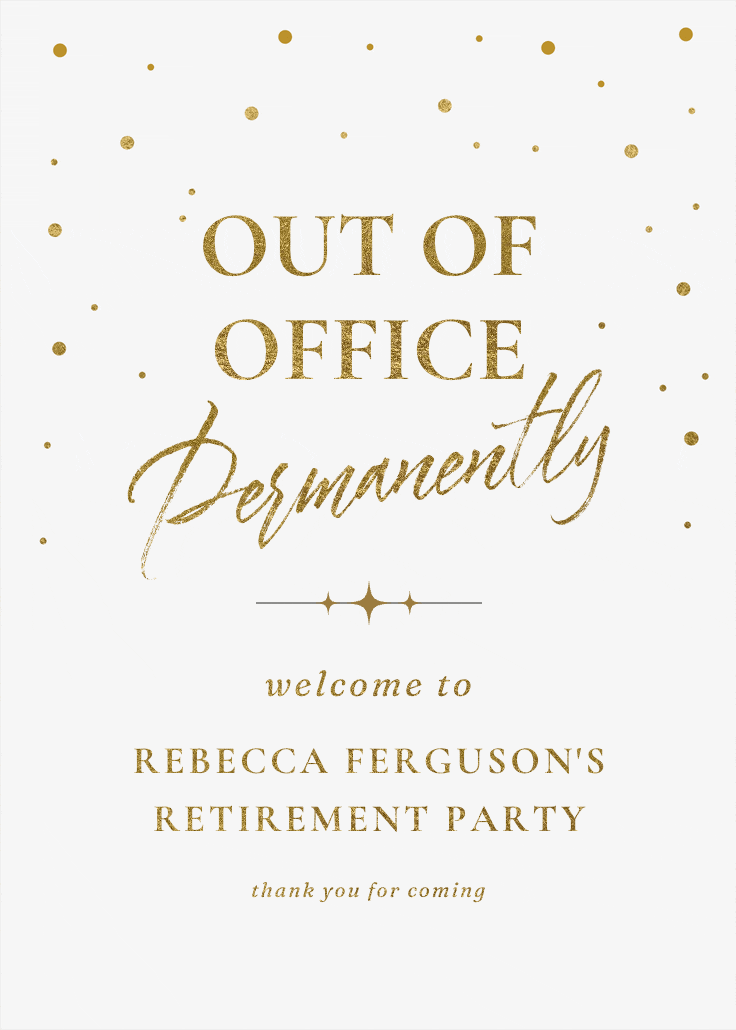 Retirement Poster Templates (Free) | Greetings Island