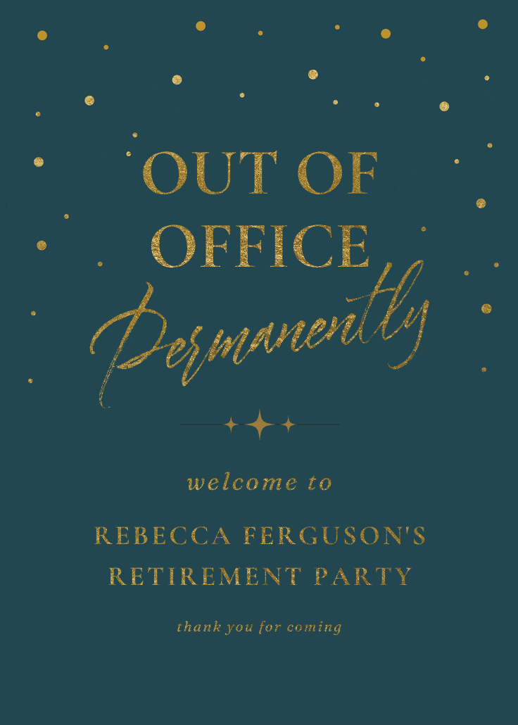 Golden Flakes - Retirement Poster Template (Free) | Greetings Island