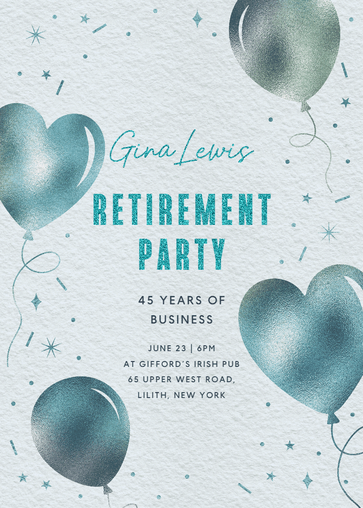 Iridescent Balloons - Business Poster Template | Greetings Island