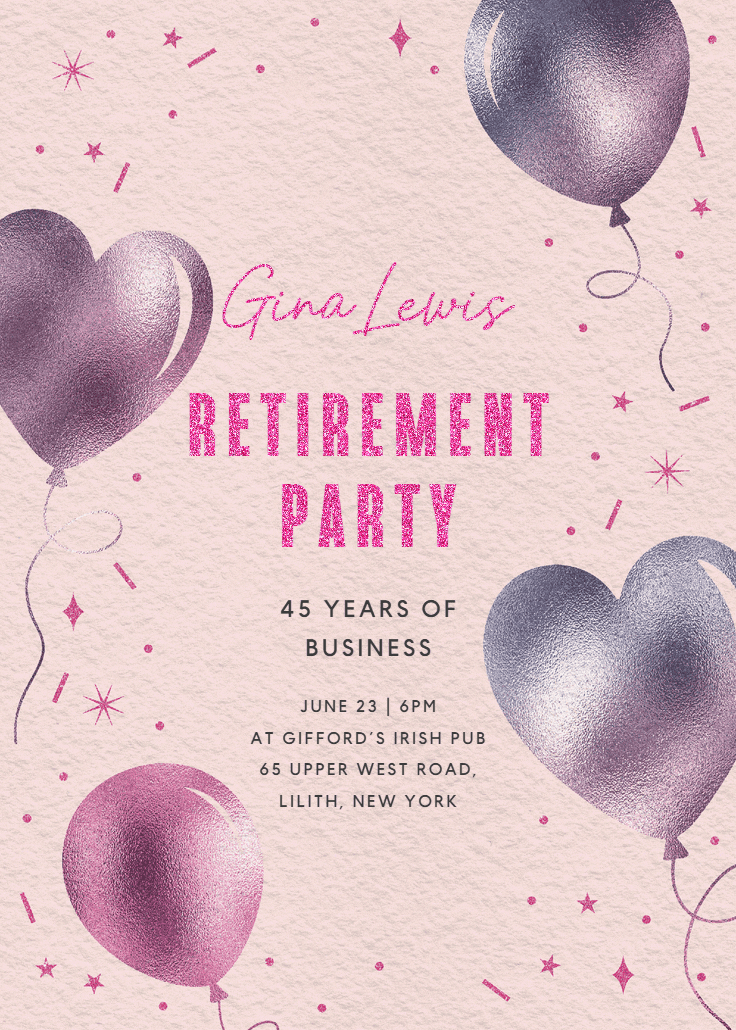 Iridescent Balloons - Business Poster Template | Greetings Island