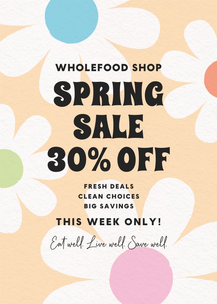 Bold Daisies - Business Poster Template | Greetings Island