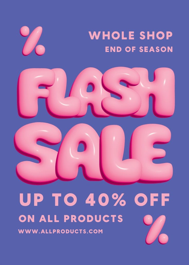 Bubble Glow Collection - Business Poster Template (Free) | Greetings Island