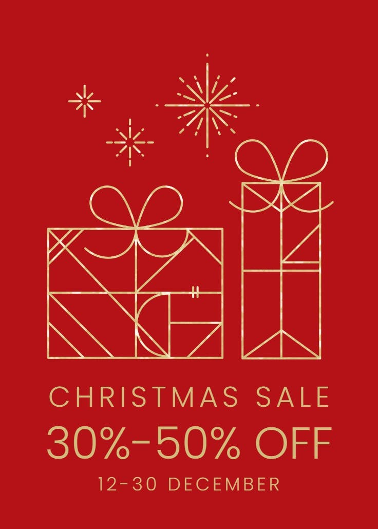Christmas Sale - Business Poster Template (Free) | Greetings Island