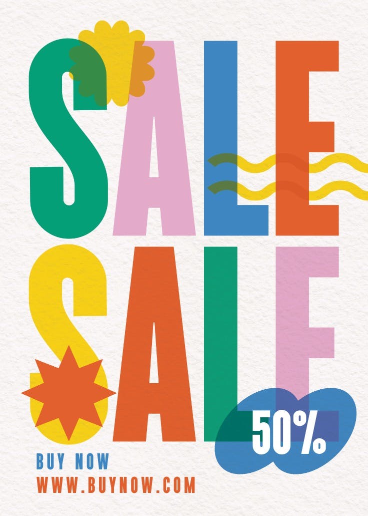 Color Sale - Business Poster Template (Free) | Greetings Island