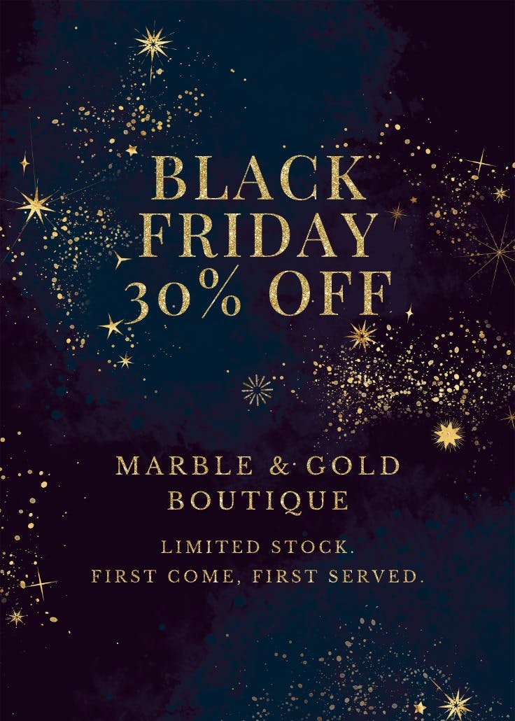 Cosmic Star - Sale Poster Template (Free) | Greetings Island