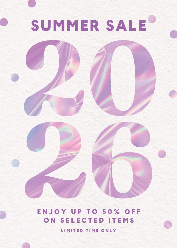 Proud & Bold - Sale Poster Template (Free) | Greetings Island