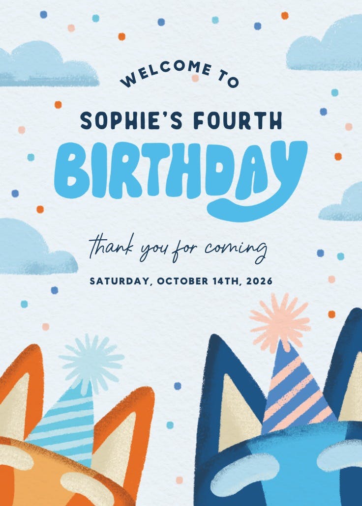 Blue Bonanza - Birthday Poster Template | Greetings Island