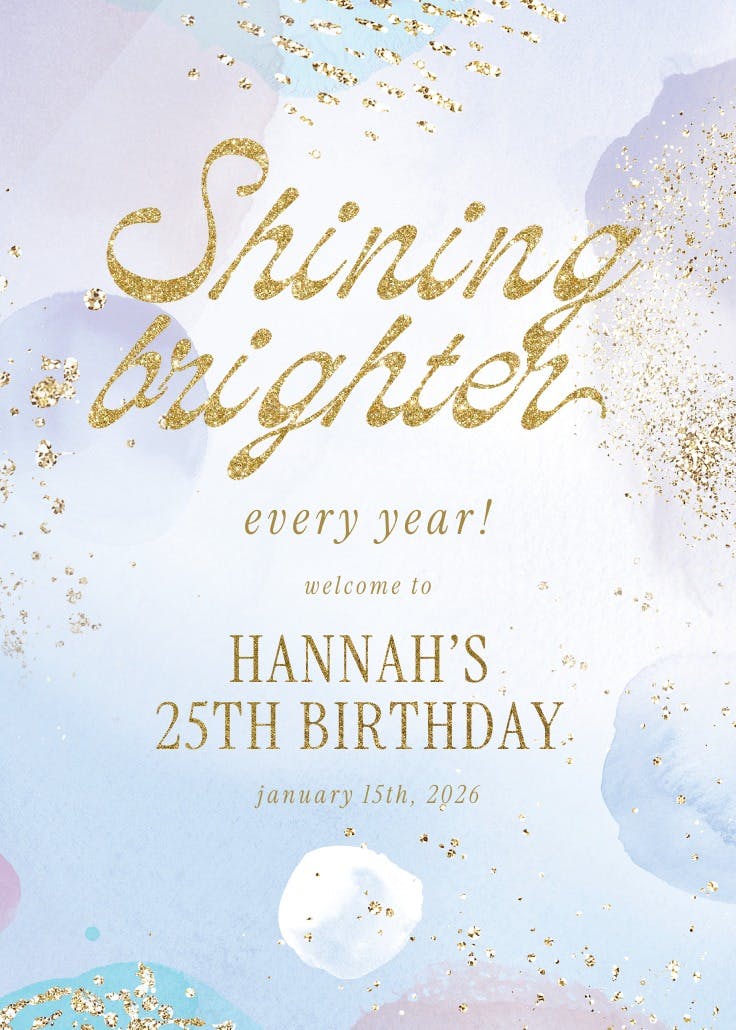 Bright Year - Birthday Poster Template (Free) | Greetings Island