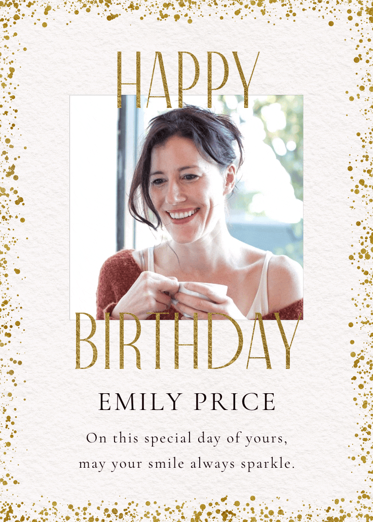 Golden Sparkles - Birthday Poster Template | Greetings Island