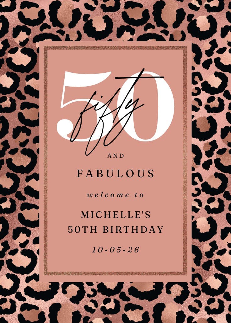 Leopard framed - Events Poster Template | Greetings Island