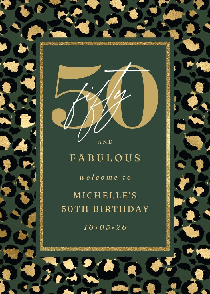 Leopard framed - Events Poster Template | Greetings Island