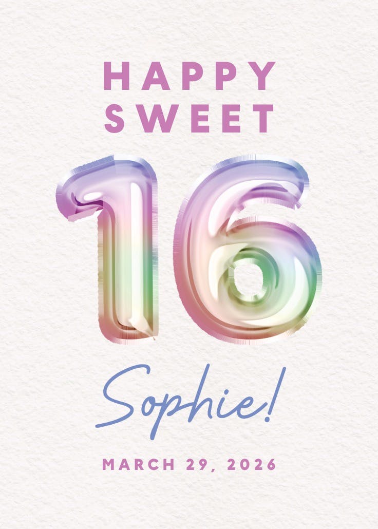 Rainbow Foil - Events Poster Template | Greetings Island