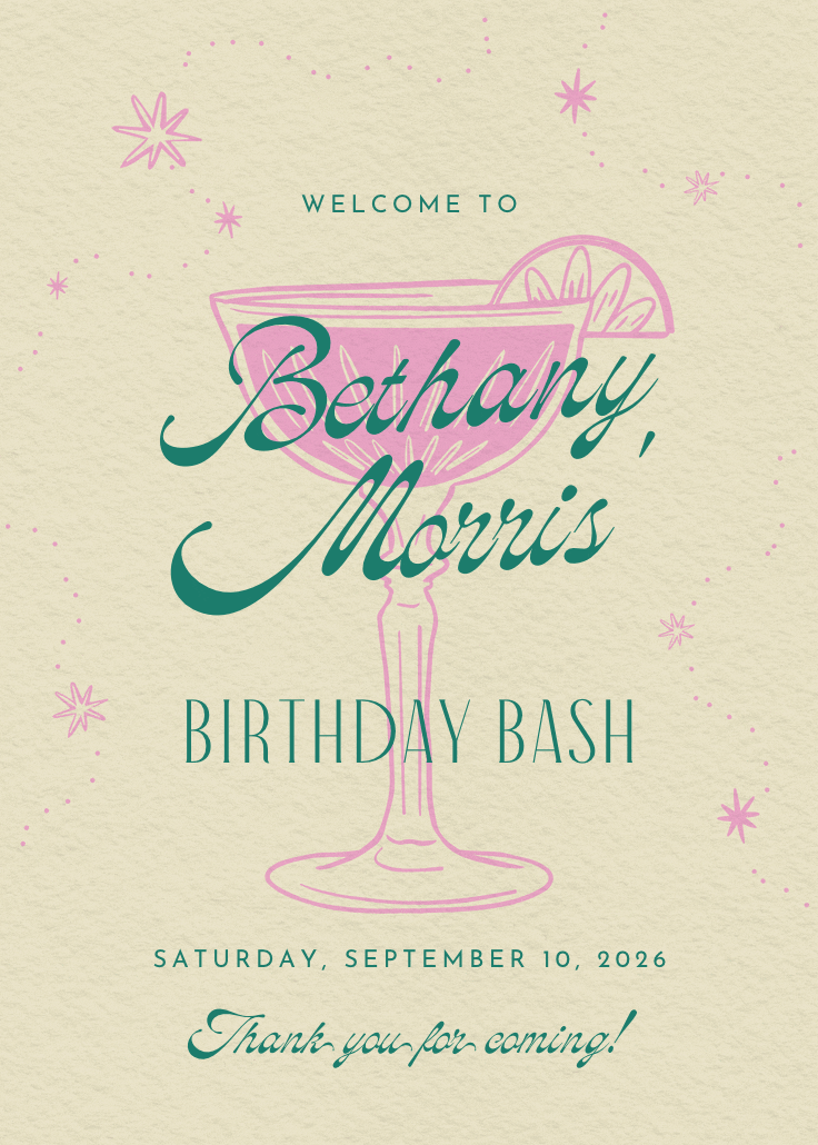 Retro Drinks - Events Poster Template | Greetings Island