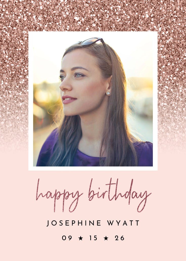 Rose Glam - Birthday Poster Template | Greetings Island