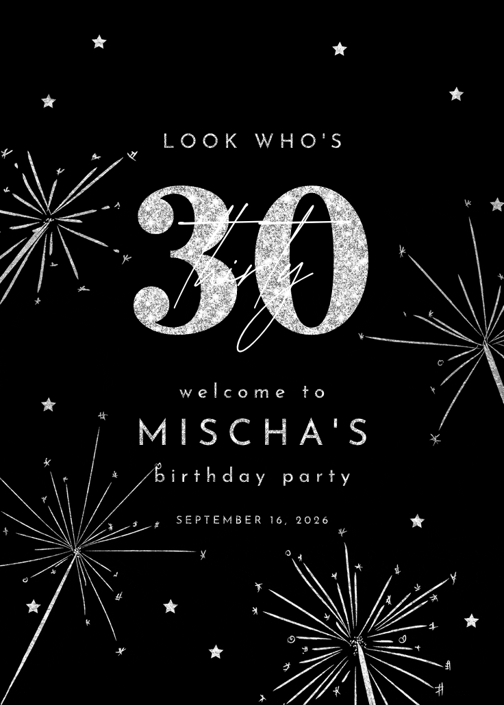 Sparkling Night - Birthday Poster Template | Greetings Island