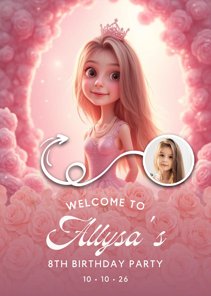 Sparkling Roses - Events Poster Template (Free) | Greetings Island