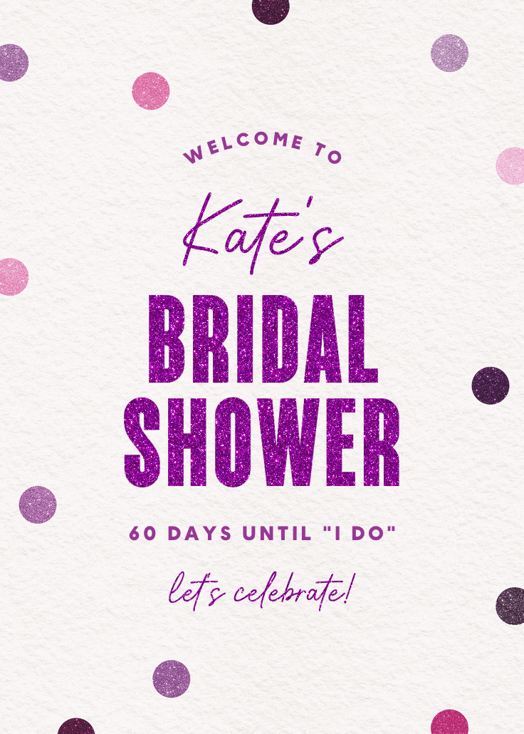 Glitter Bridal Joy - Events Poster Template | Greetings Island