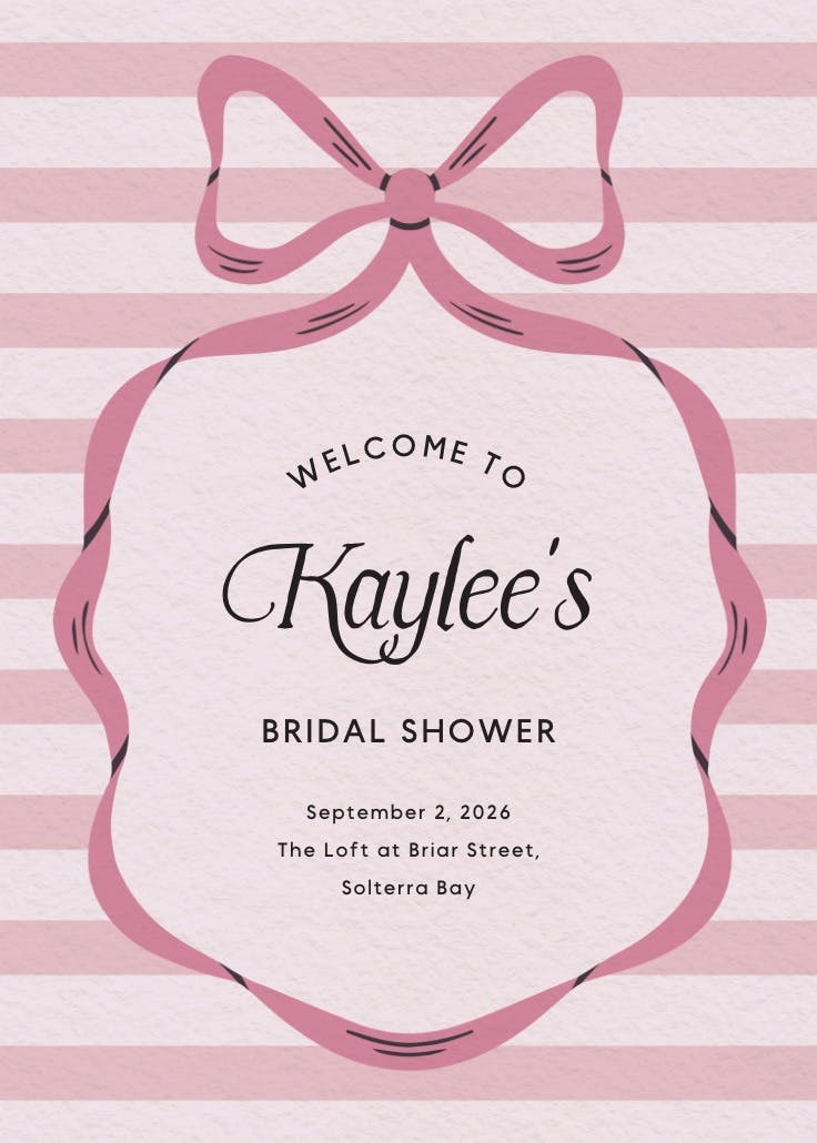 Mid-Century Bow - Events Poster Template (Free) | Greetings Island