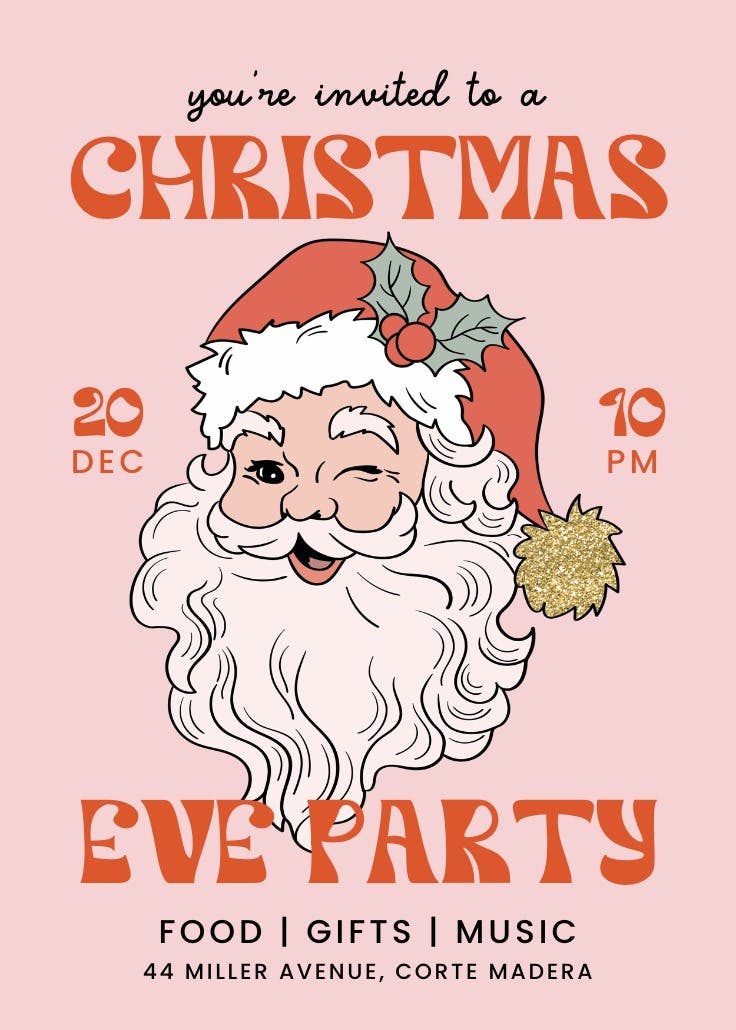 Happy Santa - Events Poster Template (Free) | Greetings Island