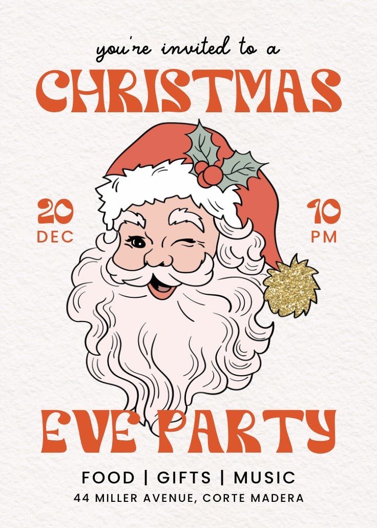 Happy Santa - Events Poster Template (Free) | Greetings Island