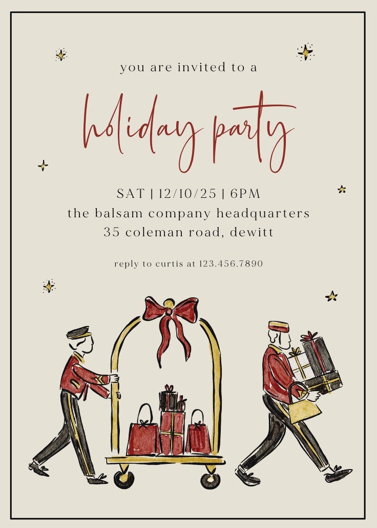 Holiday Delivery Crew - Events Poster Template | Greetings Island