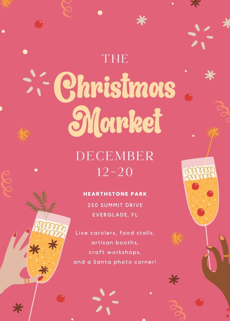 Holiday Finest - Events Poster Template (Free) | Greetings Island